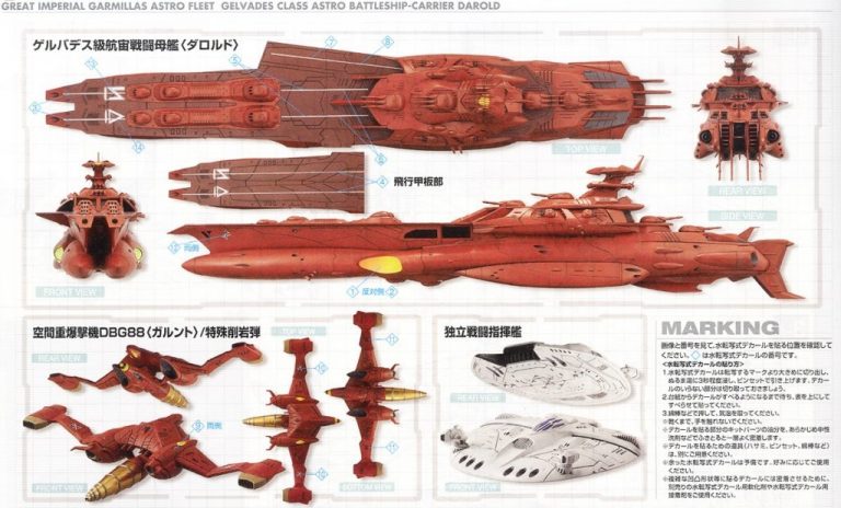 Yamato 2199 Gamilon Gelvades Class Carrier 1/1000 Model Kit Bandai - O ...
