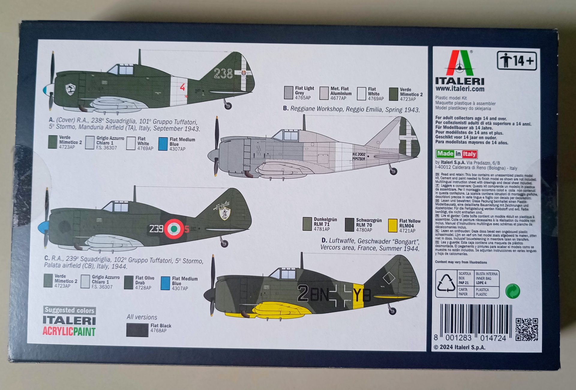 Reggiane Re.2002 Ariete 1/72 Italeri - O Espaço Virtual do Colecionador
